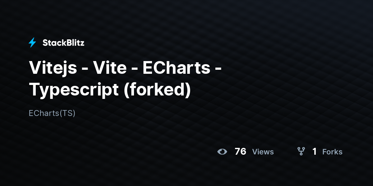 Vitejs - Vite - ECharts - Typescript (forked) - StackBlitz