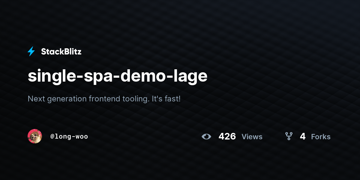single-spa-demo-lage - StackBlitz
