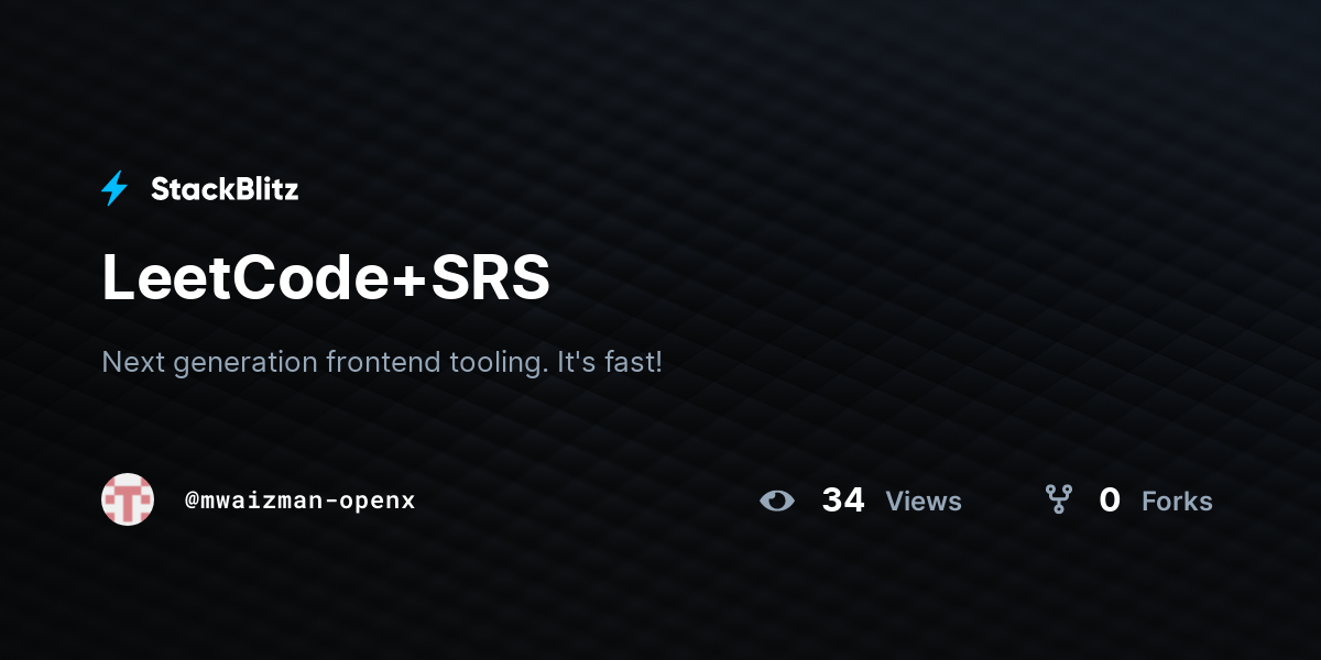 LeetCode+SRS - StackBlitz LeetCode+SRS - StackBlitz
