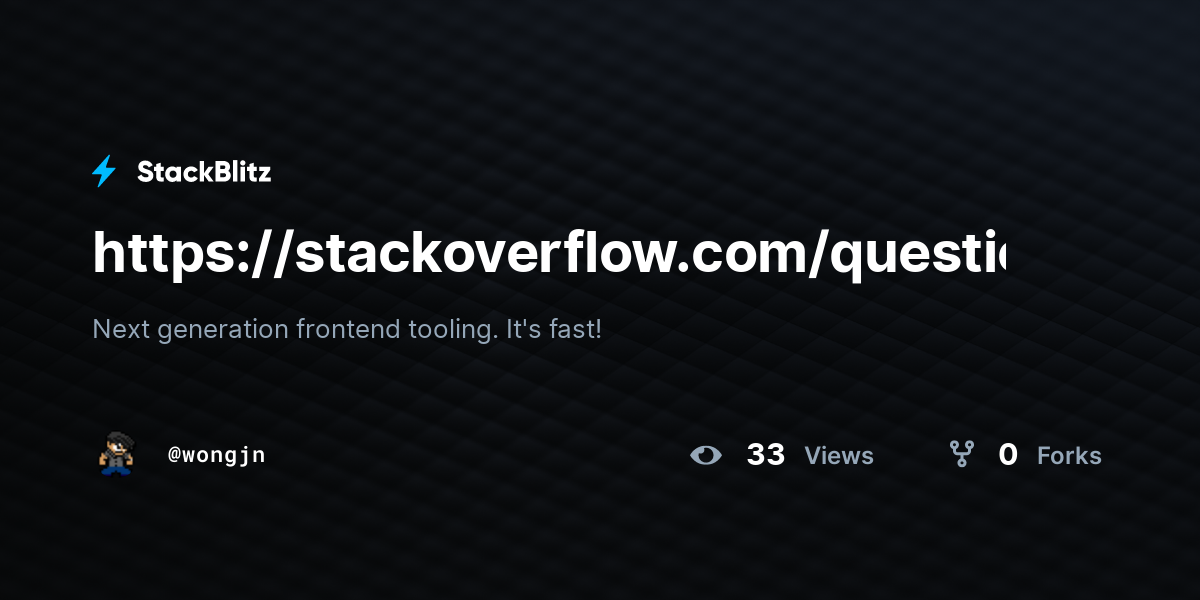 https://stackoverflow.com/questions/78924442 - StackBlitz