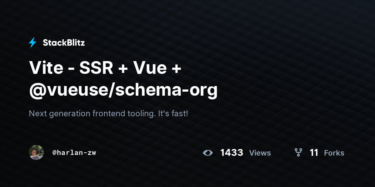 Vite - SSR + Vue + @vueuse/schema-org - StackBlitz