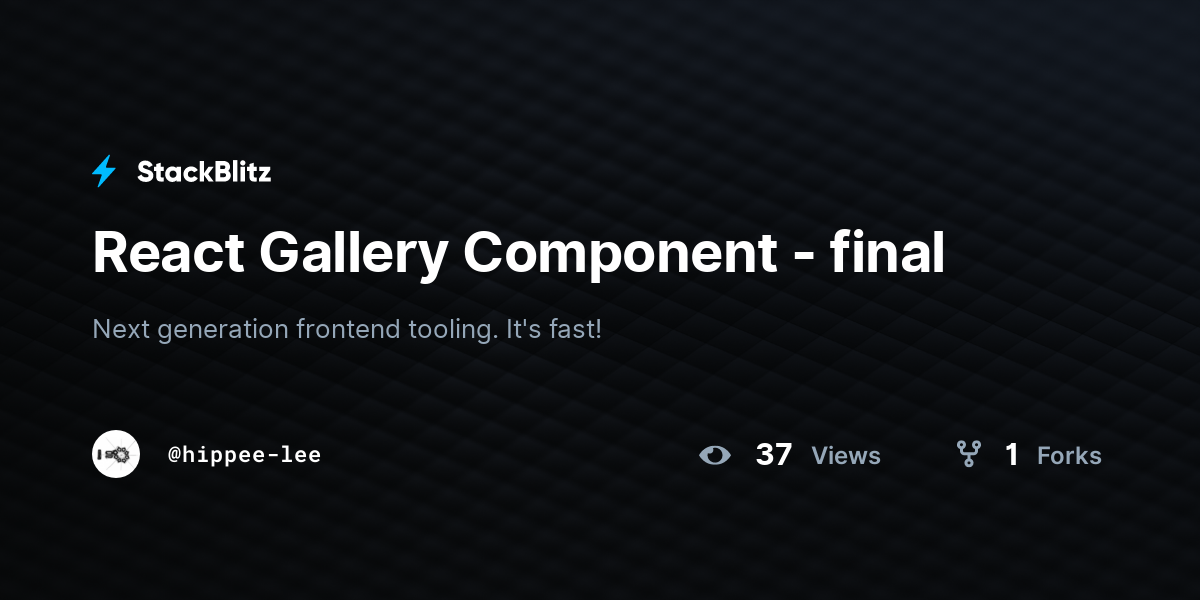React Gallery Component - final - StackBlitz