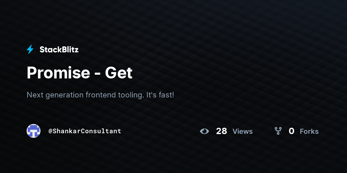 Promise - Get - StackBlitz