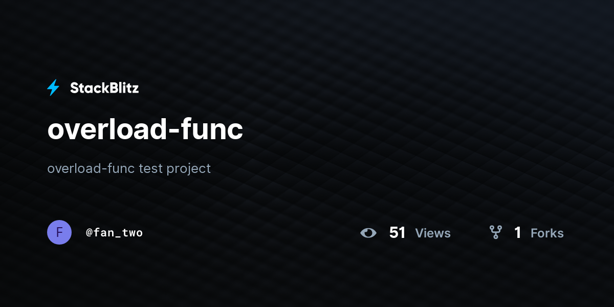 overload-func - StackBlitz