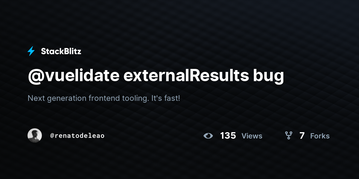 @vuelidate externalResults bug - StackBlitz
