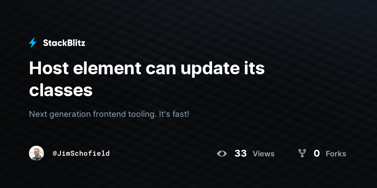 Host element can update its classes - StackBlitz
