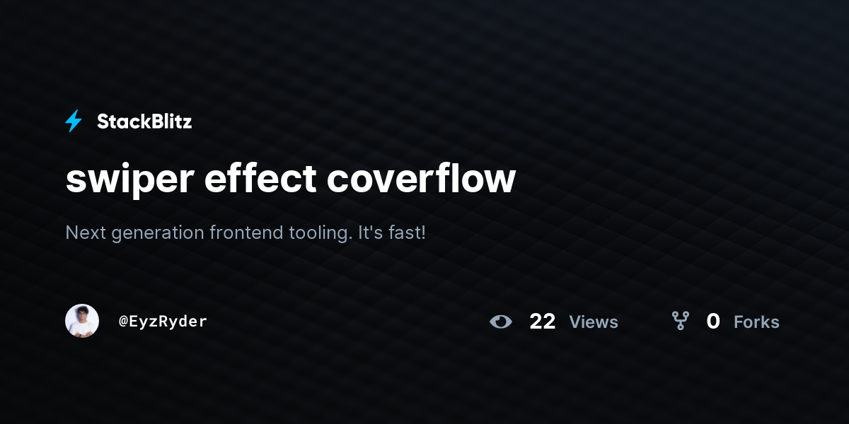 swiper effect coverflow - StackBlitz