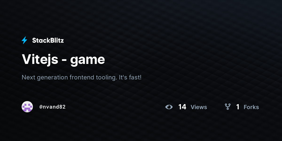 Vitejs - game - StackBlitz