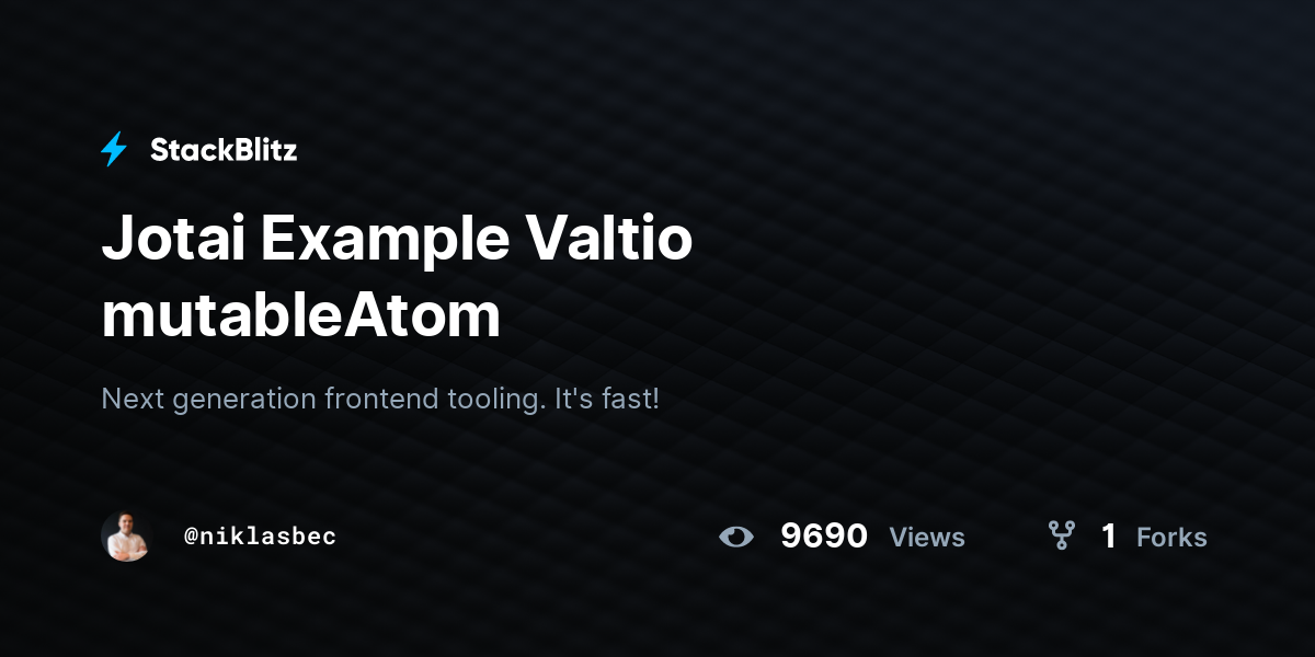 Jotai Example Valtio mutableAtom - StackBlitz