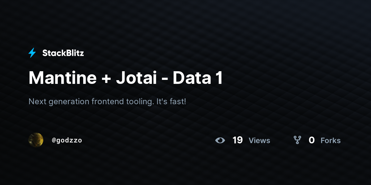 Mantine + Jotai - Data 1 - StackBlitz Mantine + Jotai - Data 1 - StackBlitz