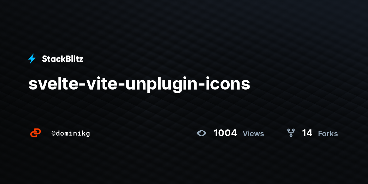 svelte-vite-unplugin-icons - StackBlitz