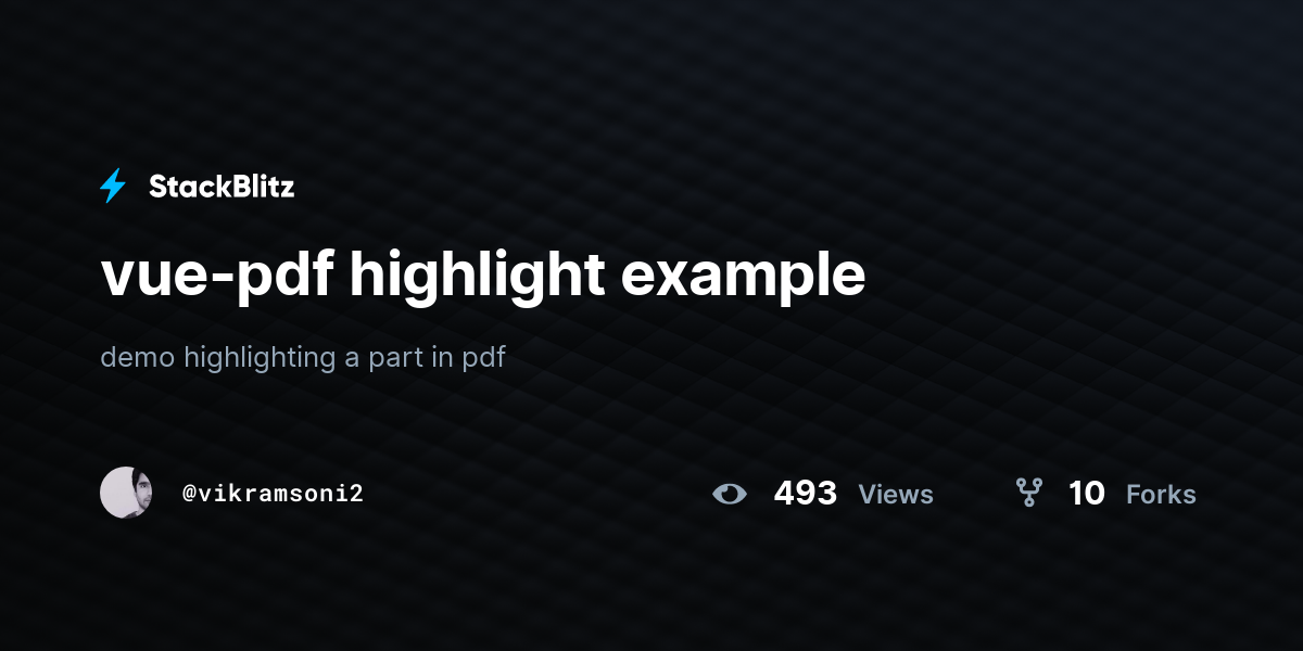 vue-pdf highlight example - StackBlitz