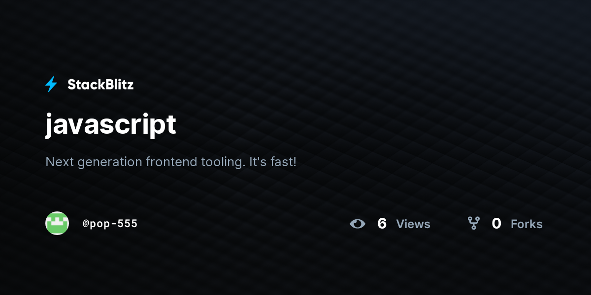 javascript - StackBlitz