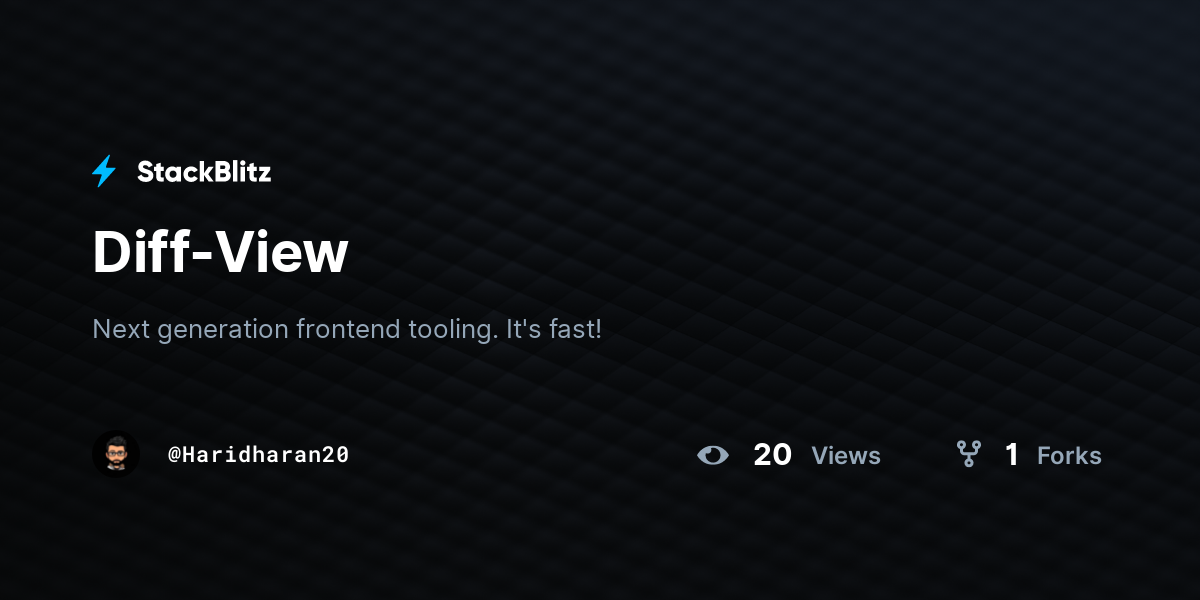 Diff-View - StackBlitz