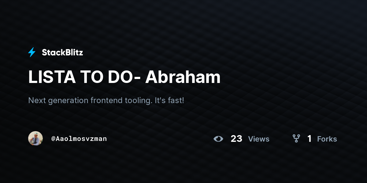 LISTA TO DO- Abraham - StackBlitz