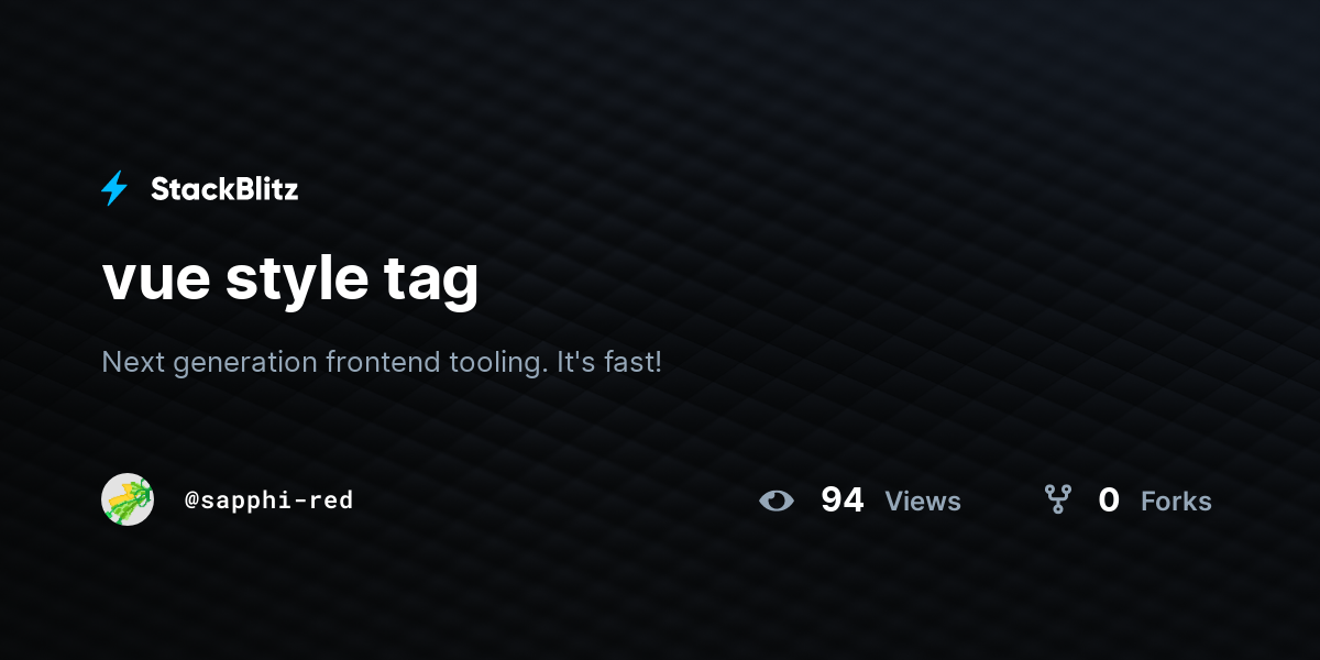 vue style tag - StackBlitz