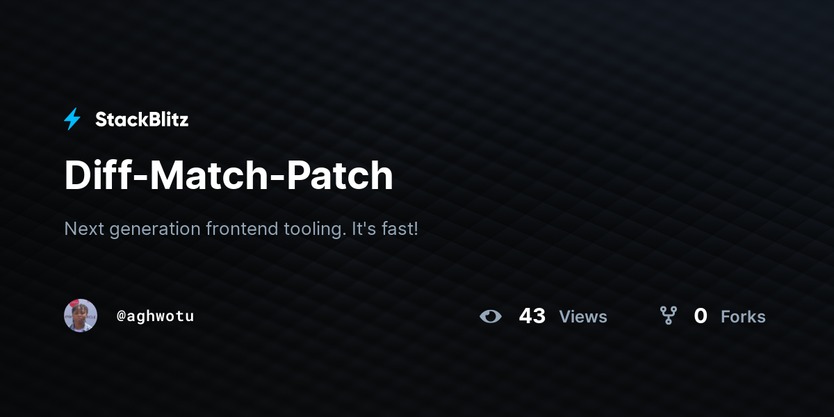 Diff-Match-Patch - StackBlitz