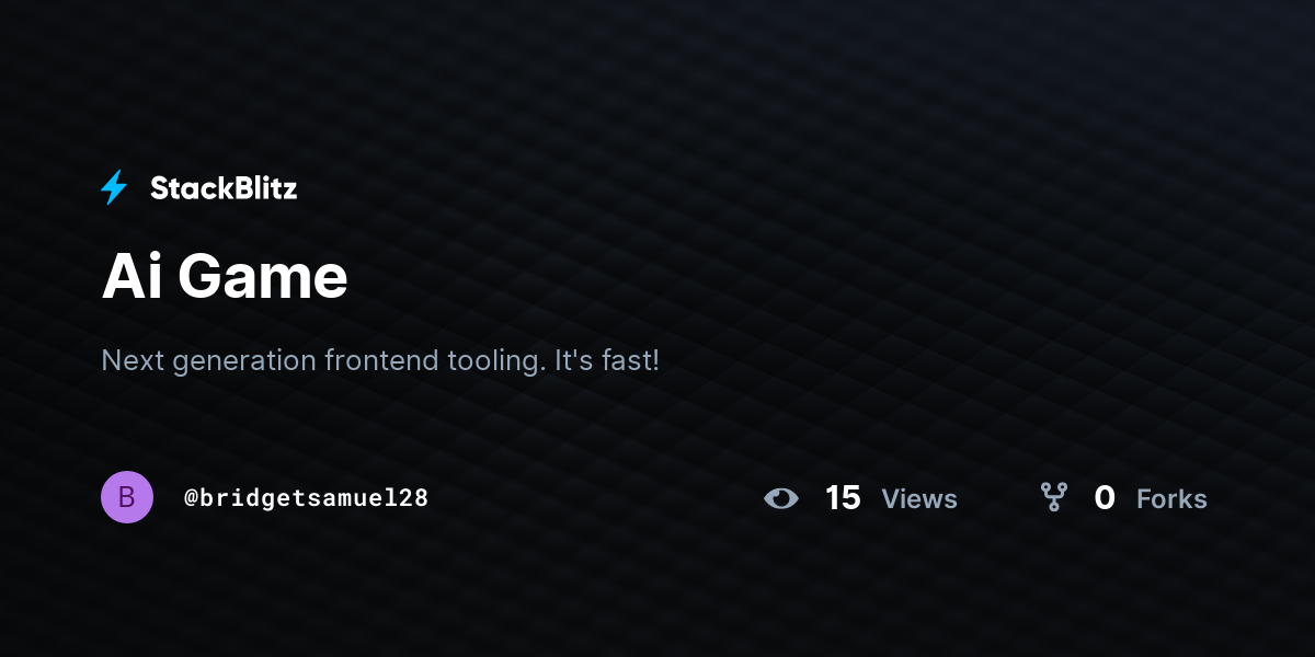 Ai Game - StackBlitz
