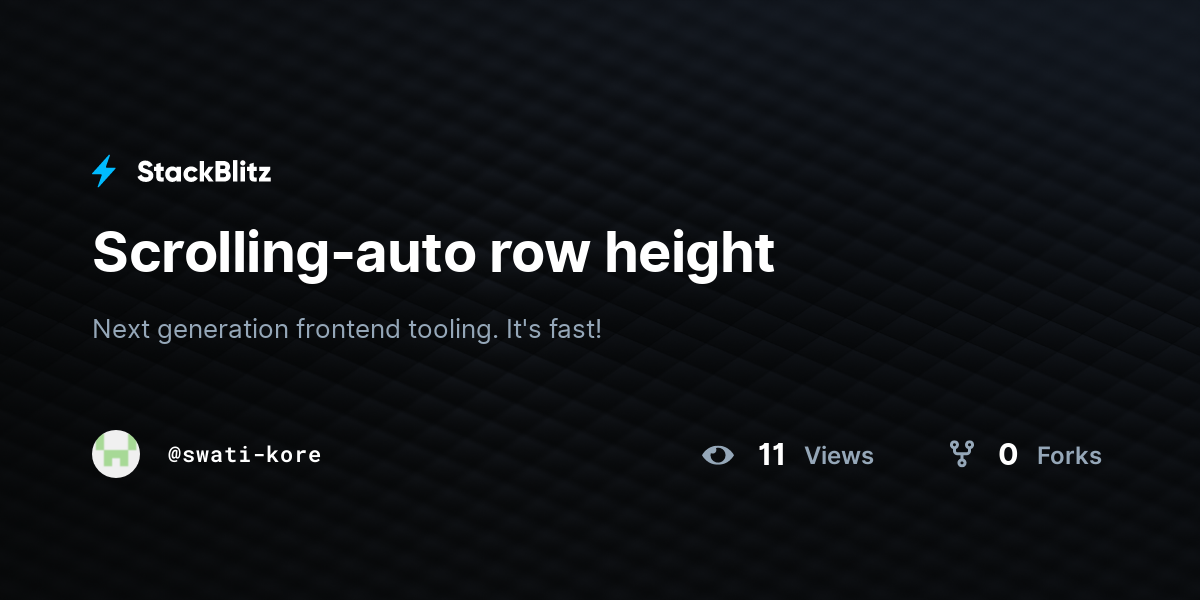 Scrolling-auto row height - StackBlitz