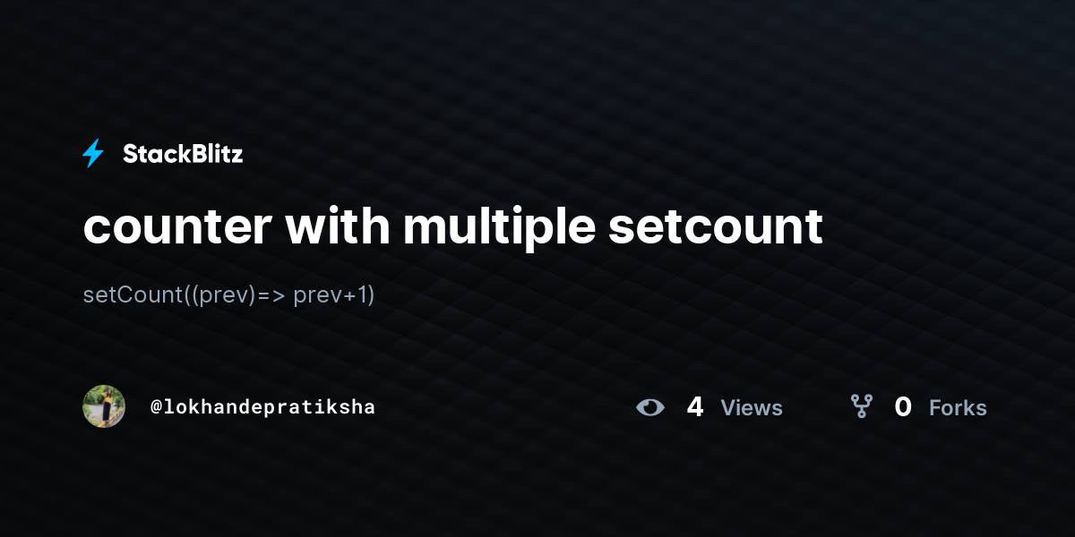 counter with multiple setcount - StackBlitz