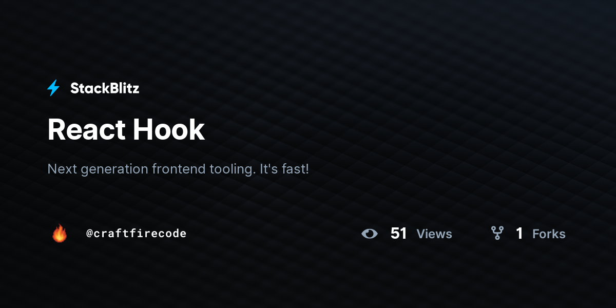 React Hook - StackBlitz