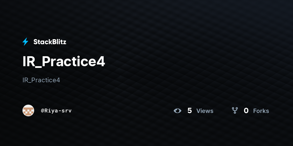 IR_Practice4 - StackBlitz