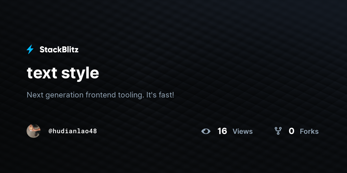 text style - StackBlitz