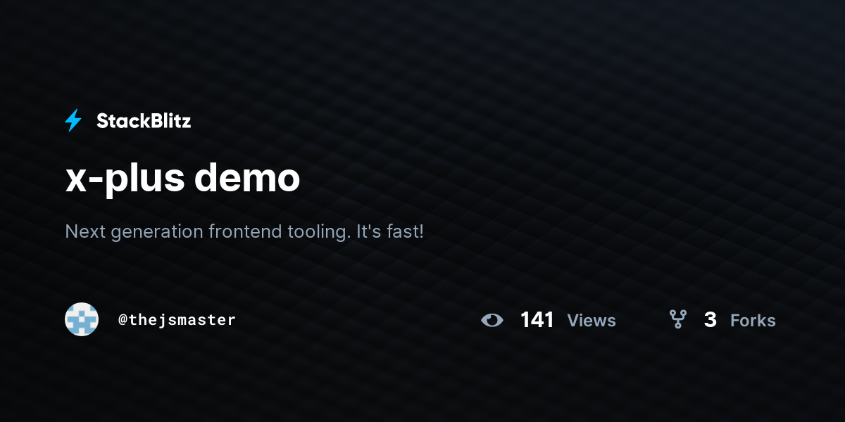 x-plus demo - StackBlitz