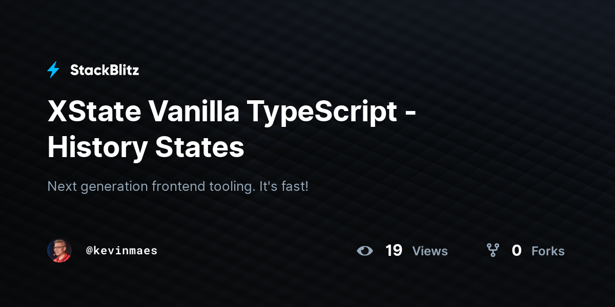 XState Vanilla TypeScript - History States - StackBlitz