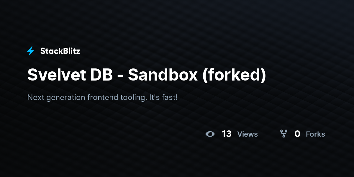 Svelvet DB - Sandbox (forked) - StackBlitz