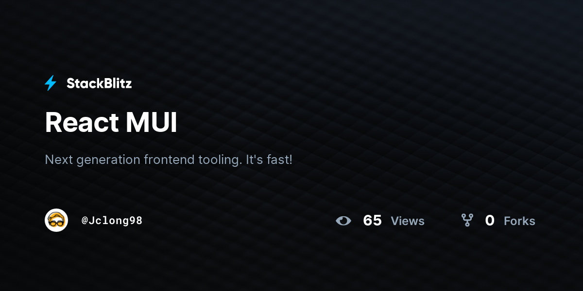 React MUI - StackBlitz