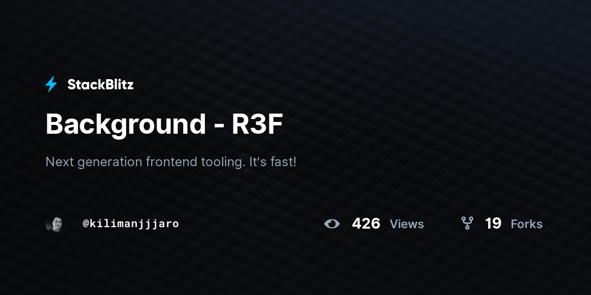 Background - R3F - StackBlitz