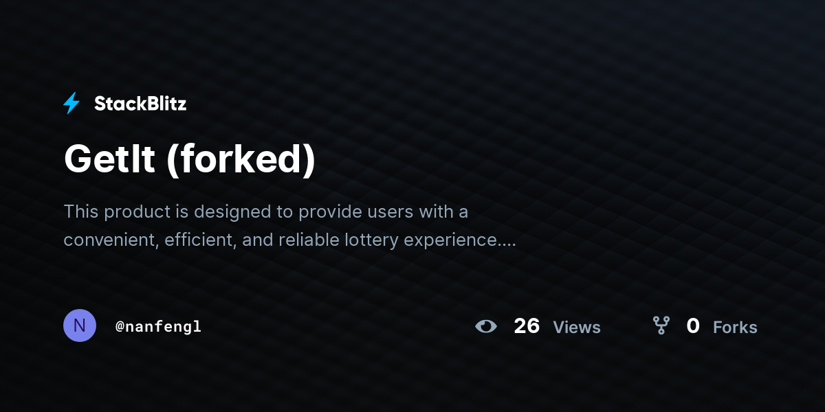 GetIt (forked) - StackBlitz