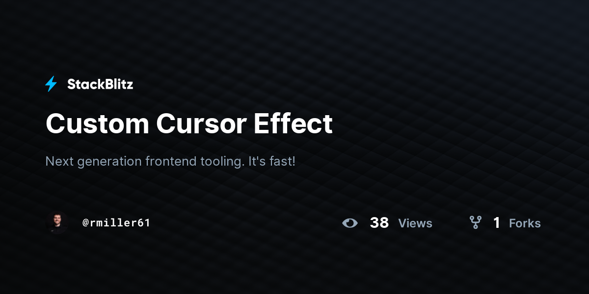 Custom Cursor Effect Stackblitz 