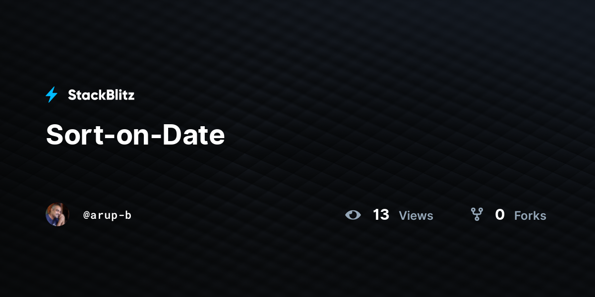 Sort-on-Date - StackBlitz