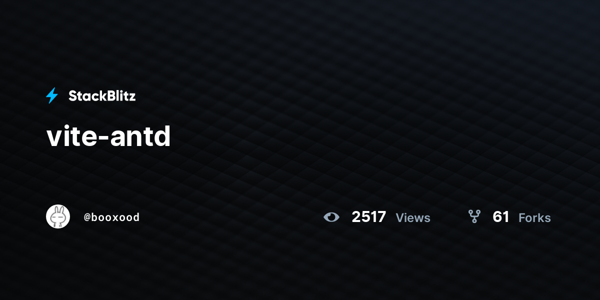 vite-antd - StackBlitz