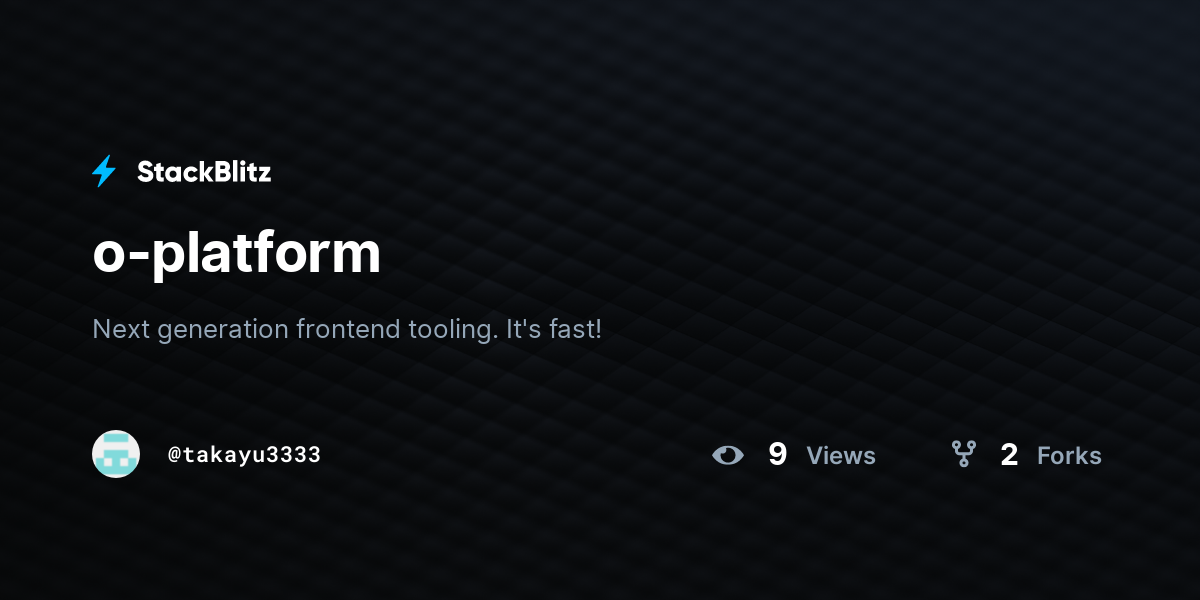 o-platform - StackBlitz