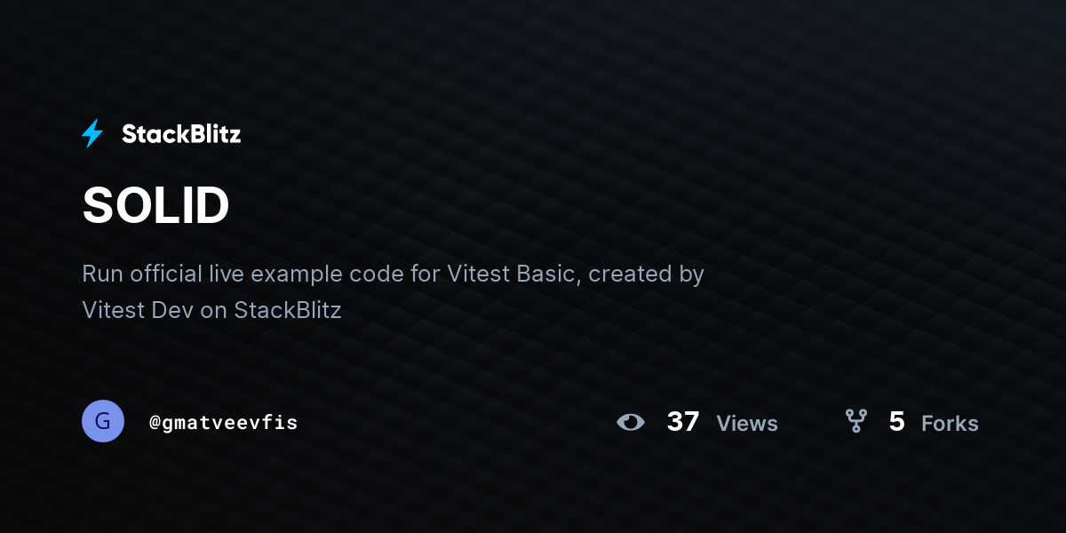 SOLID - StackBlitz