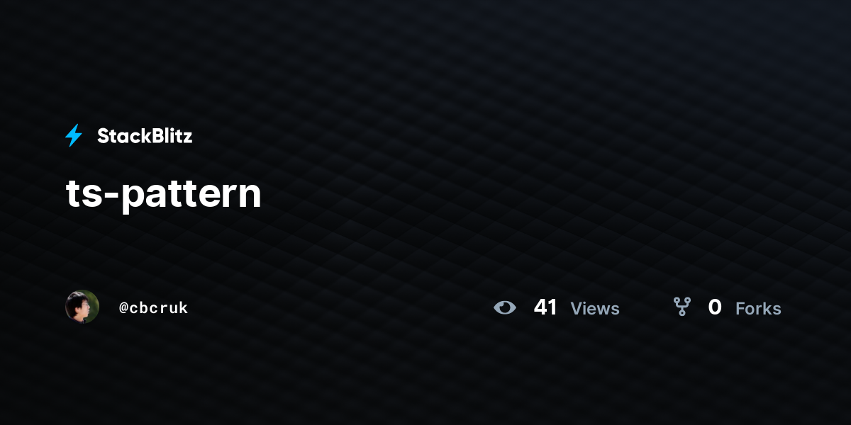 ts-pattern - StackBlitz