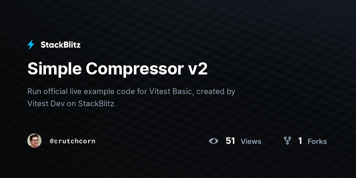 Simple Compressor v2 - StackBlitz