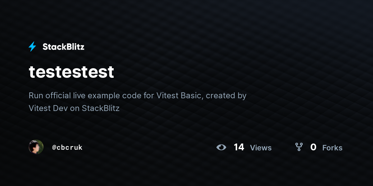 Testestest Stackblitz