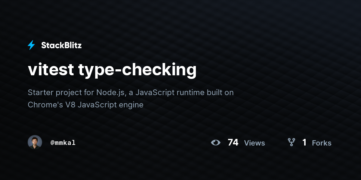 vitest type-checking - StackBlitz vitest type-checking - StackBlitz