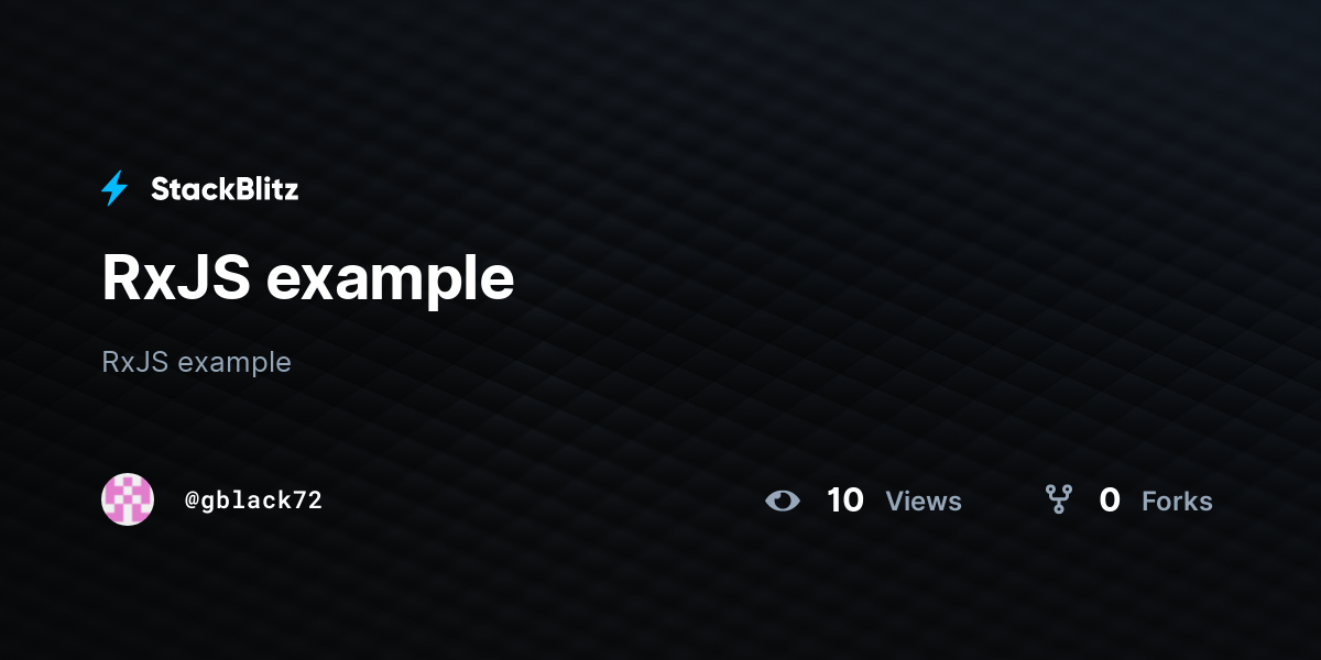 RxJS example - StackBlitz