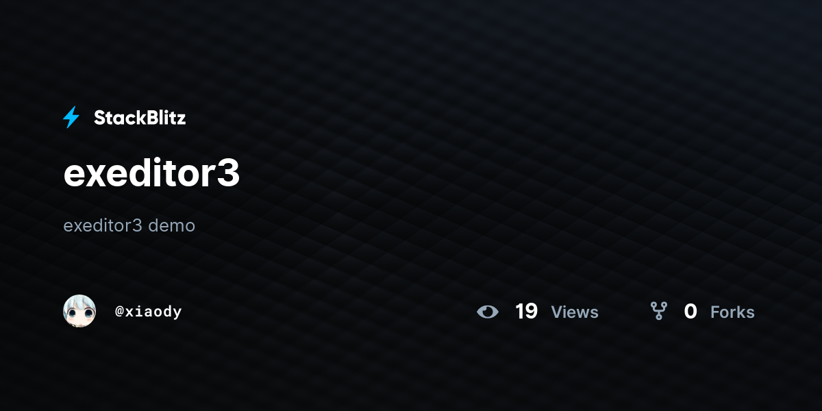 exeditor3 - StackBlitz