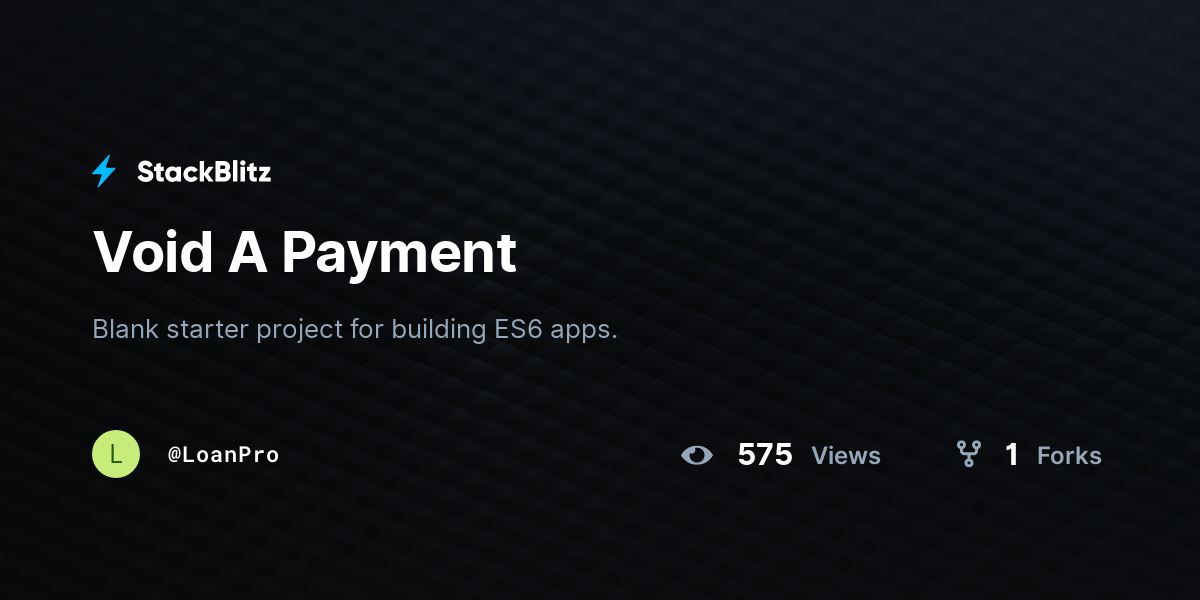 Void A Payment - StackBlitz