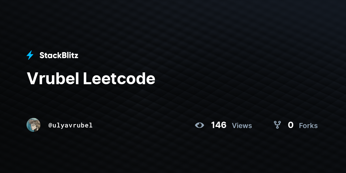 Vrubel Leetcode - StackBlitz