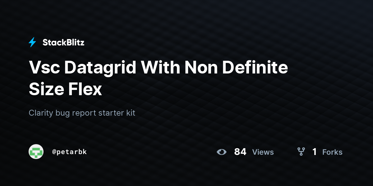 Vsc Datagrid With Non Definite Size Flex - StackBlitz