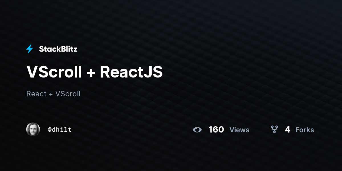 VScroll + ReactJS - StackBlitz