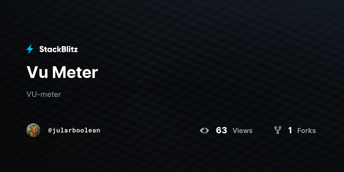 Vu Meter - StackBlitz