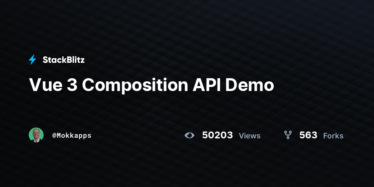 Vue 3 Composition API Demo - StackBlitz